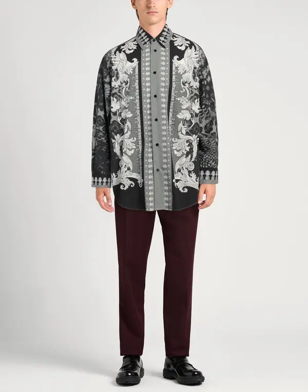 versace シャツ　46サイズ Buy Versace Shirt Size Cotton - Black At 46% Off | Editorialist