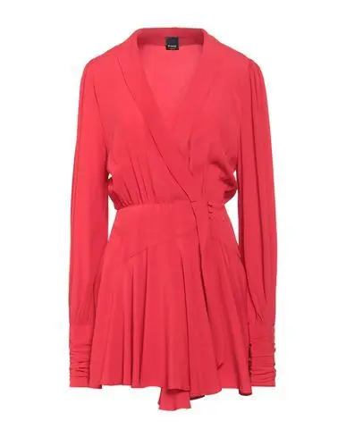 Pinko Acetate And Silk Mini Wrap Dress - Red
