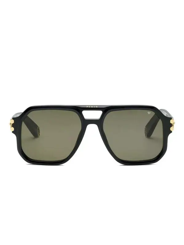 Philipp Plein Square-frame Double-bridge Sunglasses - Black