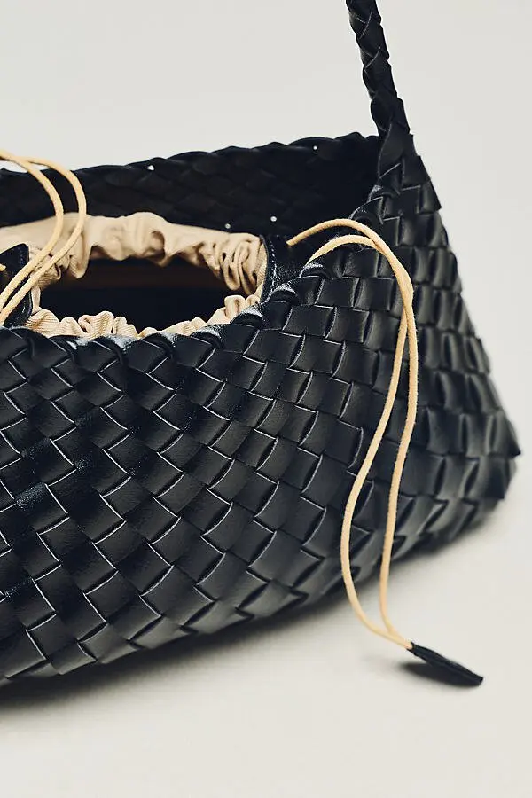 Anthropologie Calla Woven Shoulder Bag - Black
