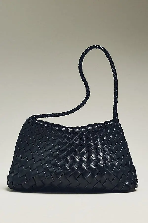 Anthropologie Calla Woven Shoulder Bag - Black