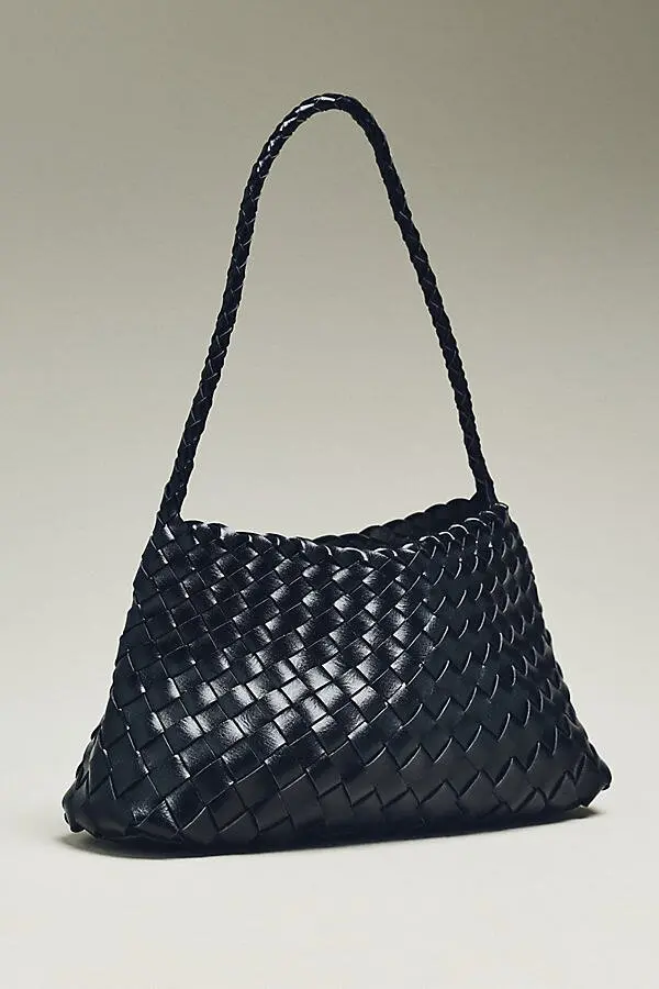 Anthropologie Calla Woven Shoulder Bag - Black