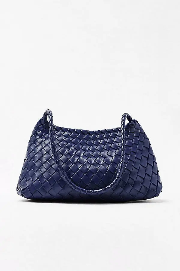 Anthropologie Calla Woven Shoulder Bag - Blue
