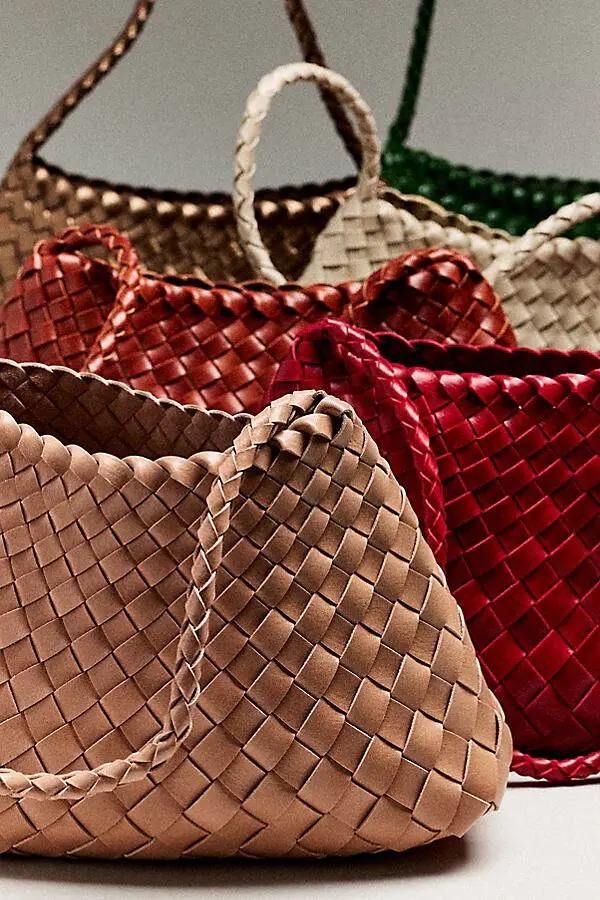 Anthropologie Calla Woven Shoulder Bag - Neutral