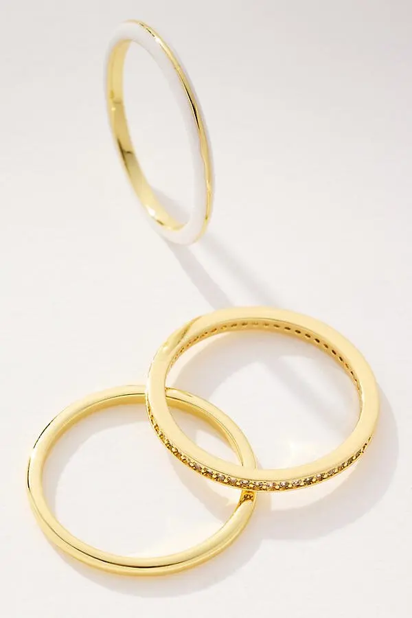 UNCOMMON JAMES Set Of Rings - Gold