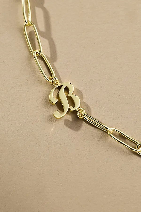 UNCOMMON JAMES Cursive Initial Monogram Necklace - B