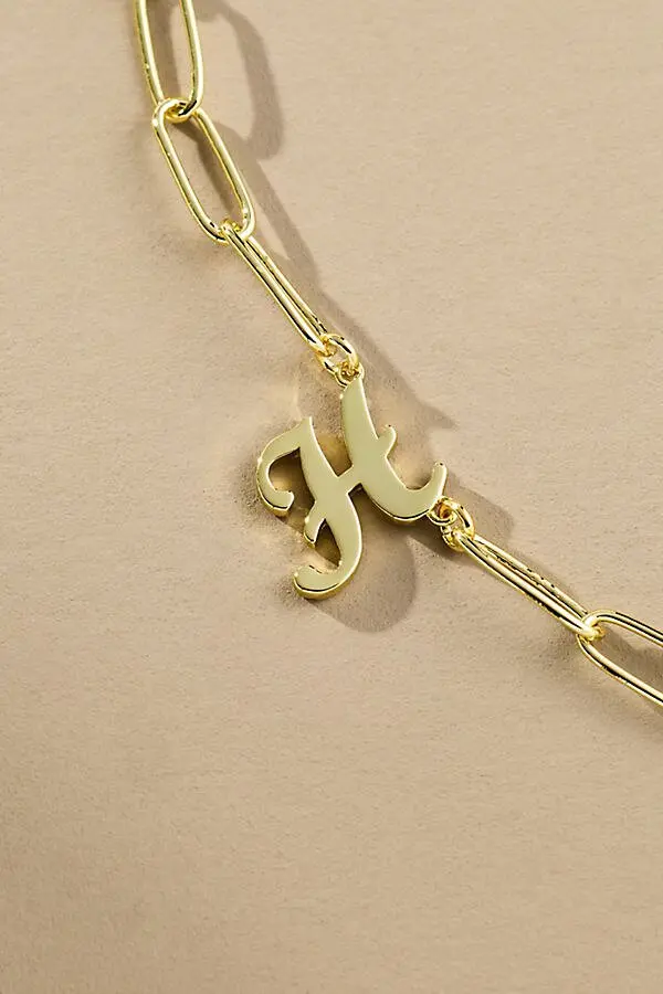 UNCOMMON JAMES Cursive Initial Monogram Necklace - H