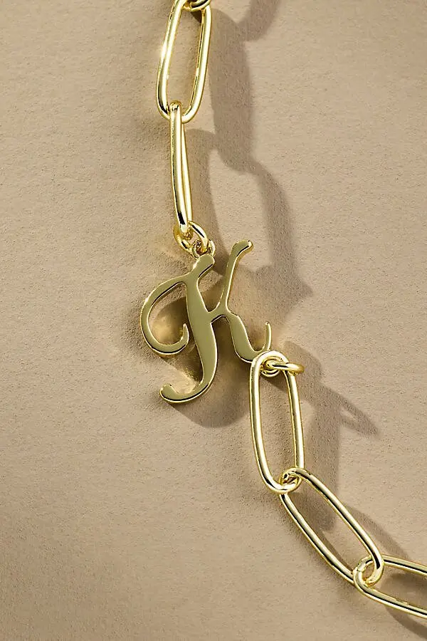 UNCOMMON JAMES Cursive Initial Monogram Necklace - K