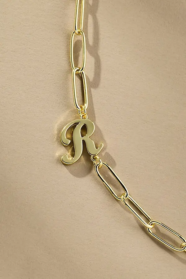 UNCOMMON JAMES Cursive Initial Monogram Necklace - R