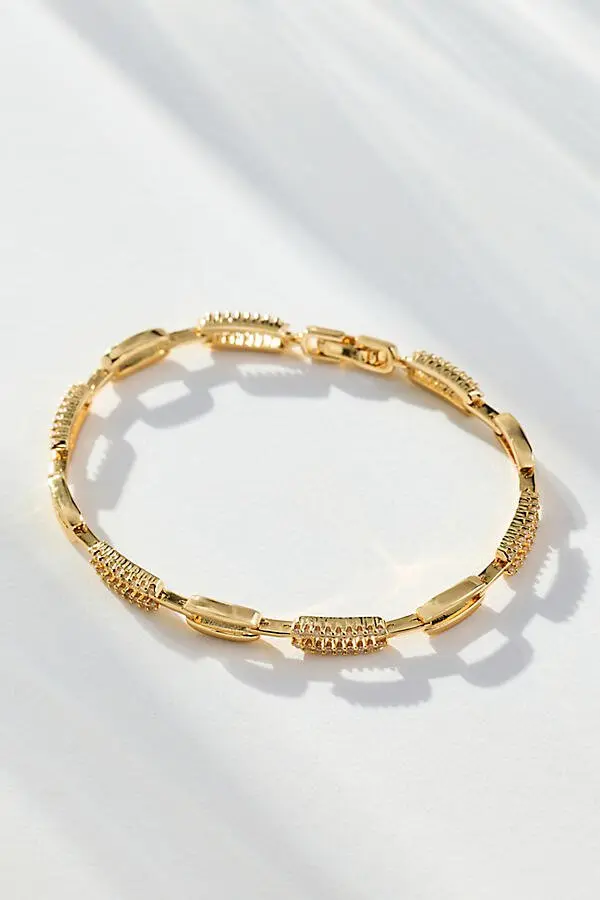 Anthropologie Paperclip Tennis Bracelet - Gold