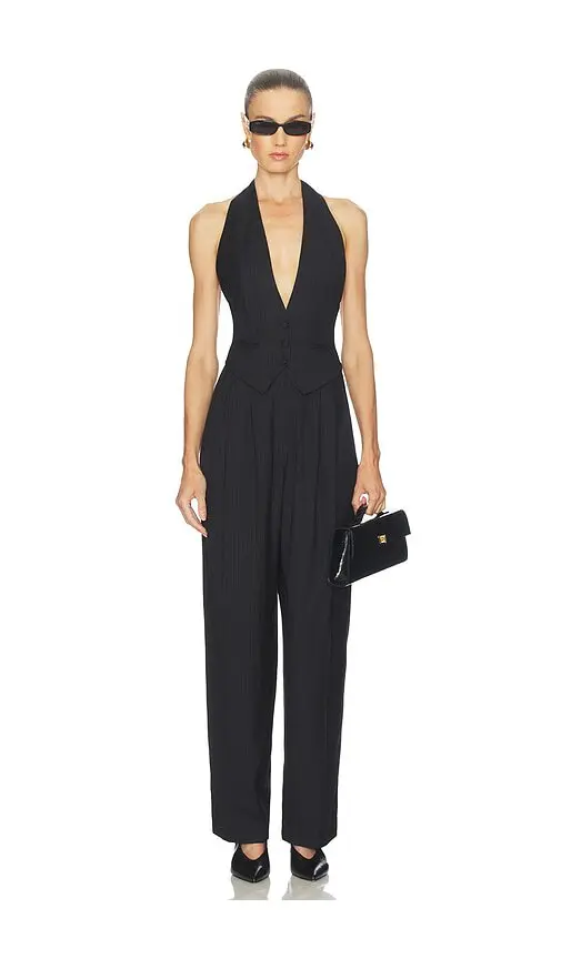 Ronny Kobo Zuri Jumpsuit - Navy Pinstripe