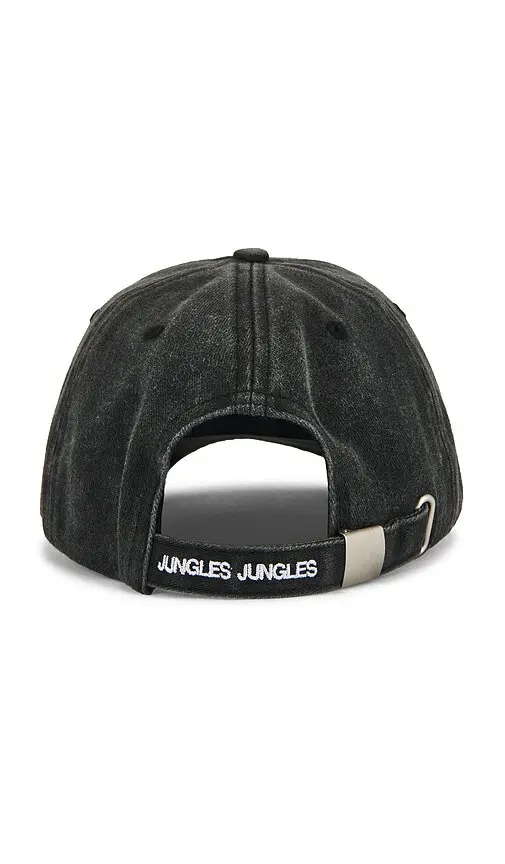 JUNGLES Distressed Embroidered Cotton Cap