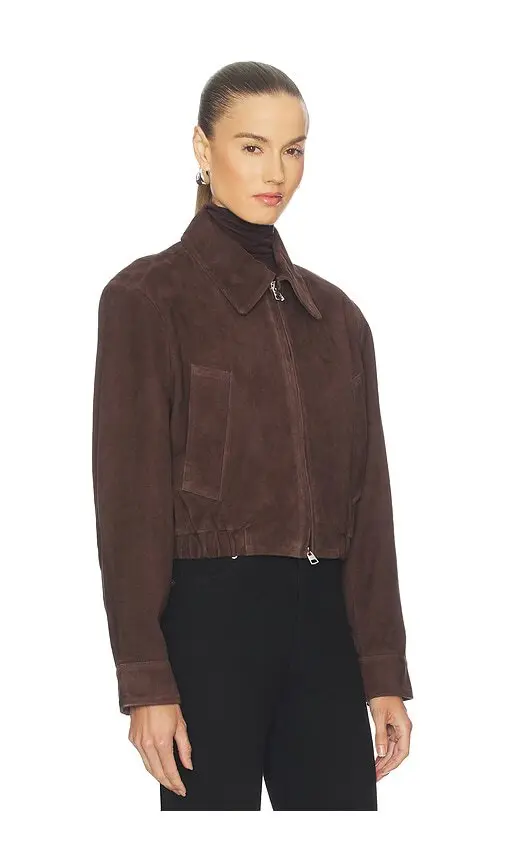 AGOLDE Nahlia Cropped Suede Jacket