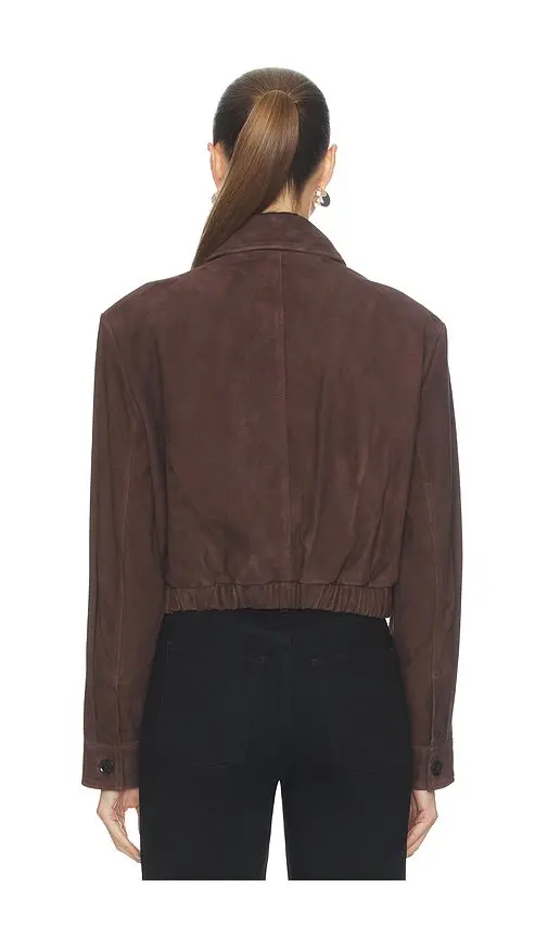 AGOLDE Nahlia Cropped Suede Jacket