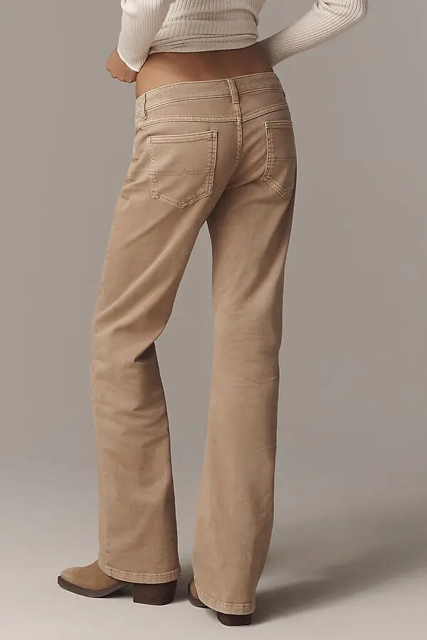 PILCRO Essential Low-rise Flare Pants - Tan