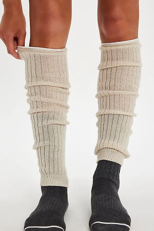 Free People Ribbed Knit Legwarmers - Ivory
