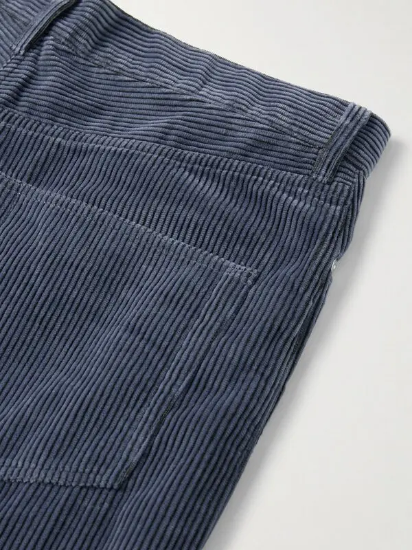 Paul Smith Straight-leg Cotton-corduroy Trousers - Blue