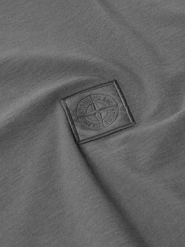Stone Island Ghost Logo-appliquéd Cotton-jersey T-shirt - Gray