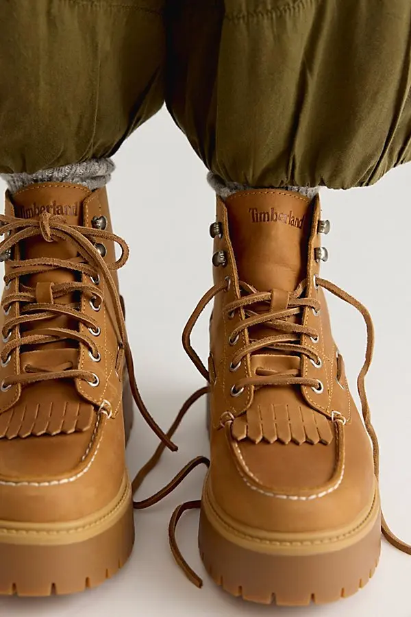 Timberland Stone Street Kiltie Boots - Wheat