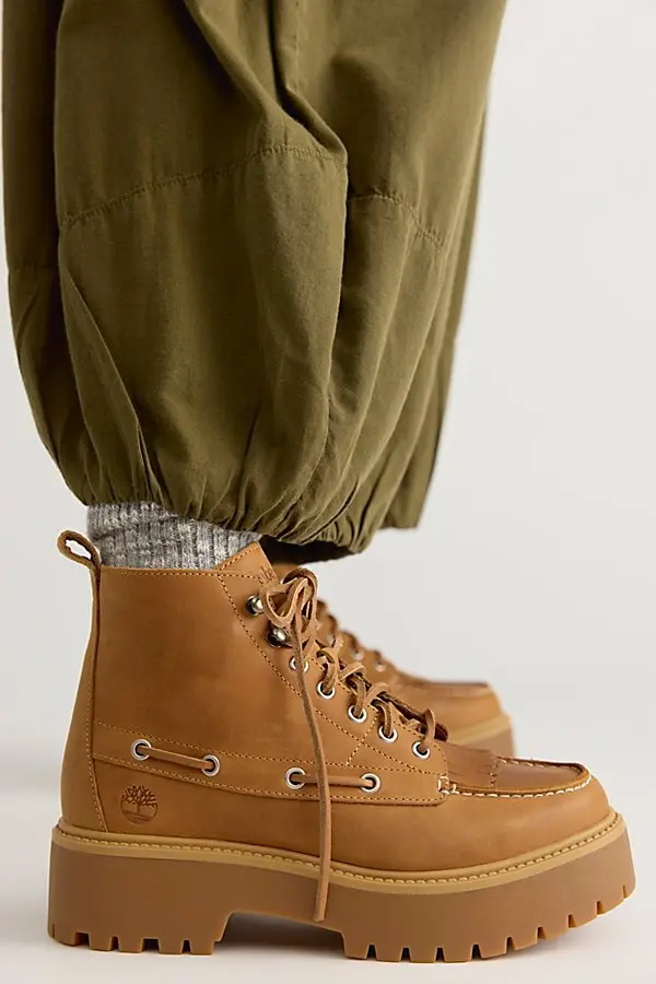 Timberland Stone Street Kiltie Boots - Wheat