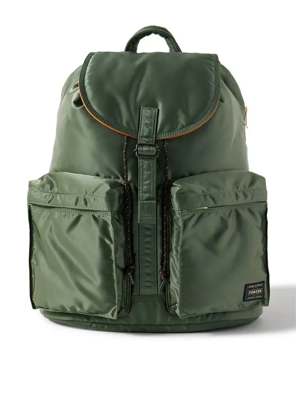 PORTER-YOSHIDA & CO Tanker Rucksack Nylon-twill Backpack - Green