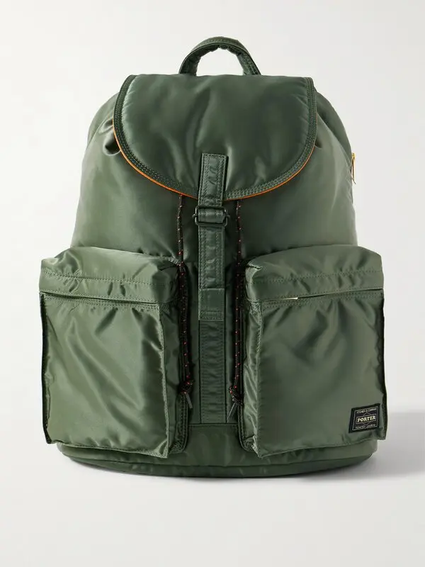 PORTER-YOSHIDA & CO Tanker Rucksack Nylon-twill Backpack - Green