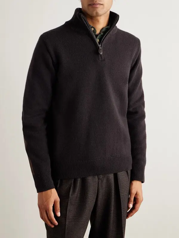 Purdey Hertford Wool Half-zip Sweater