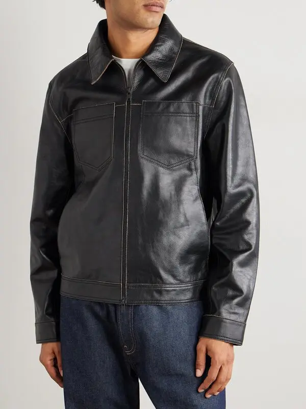 Oliver Spencer Norton Leather Jacket