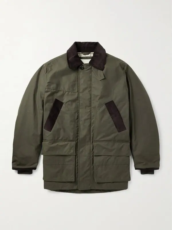 Purdey Pembroke Corduroy-trimmed Cotton-canvas Coat