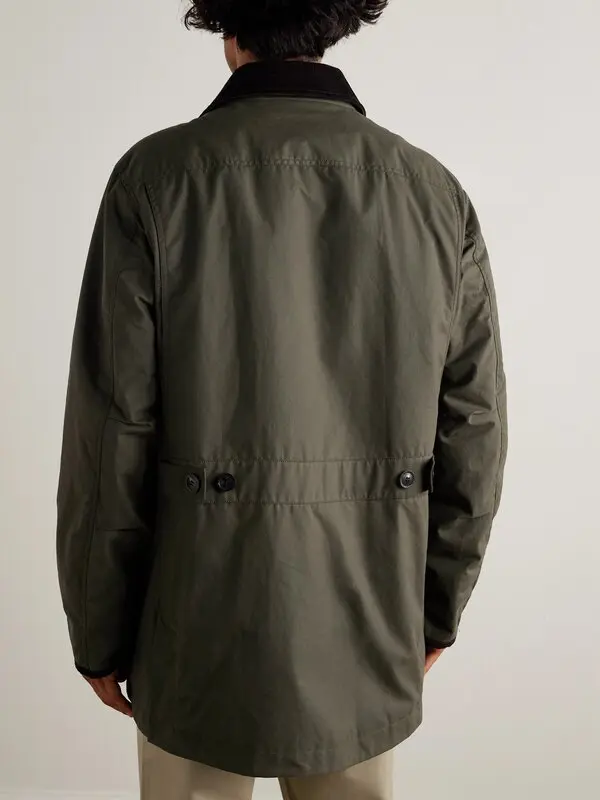 Purdey Pembroke Corduroy-trimmed Cotton-canvas Coat