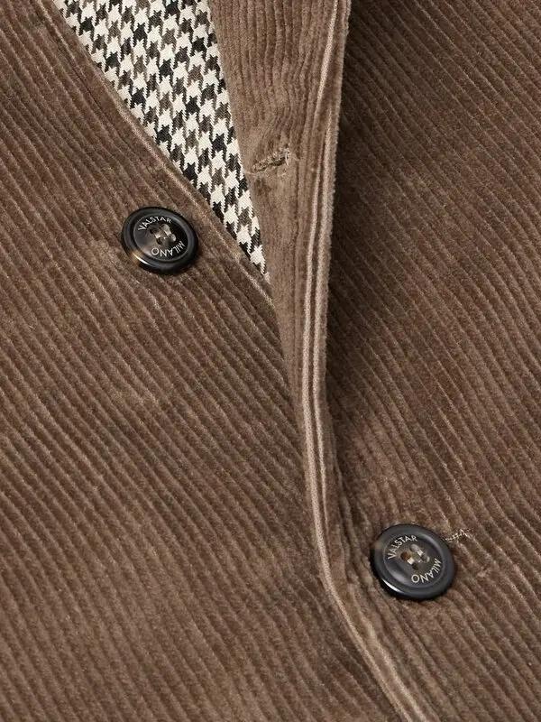 VALSTAR Valstarino Cotton-blend Corduroy Padded Jacket - Brown