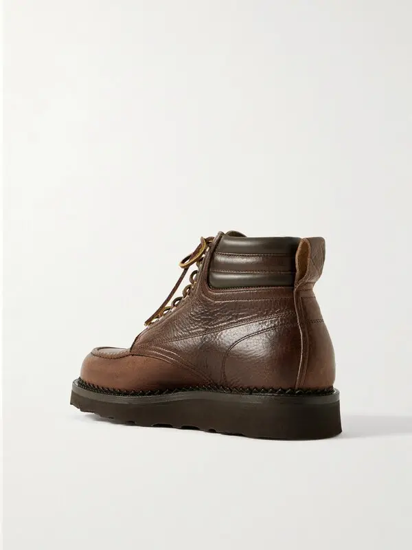 YUKETEN Leather Work Boots - Brown