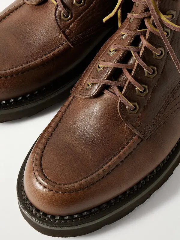YUKETEN Leather Work Boots - Brown
