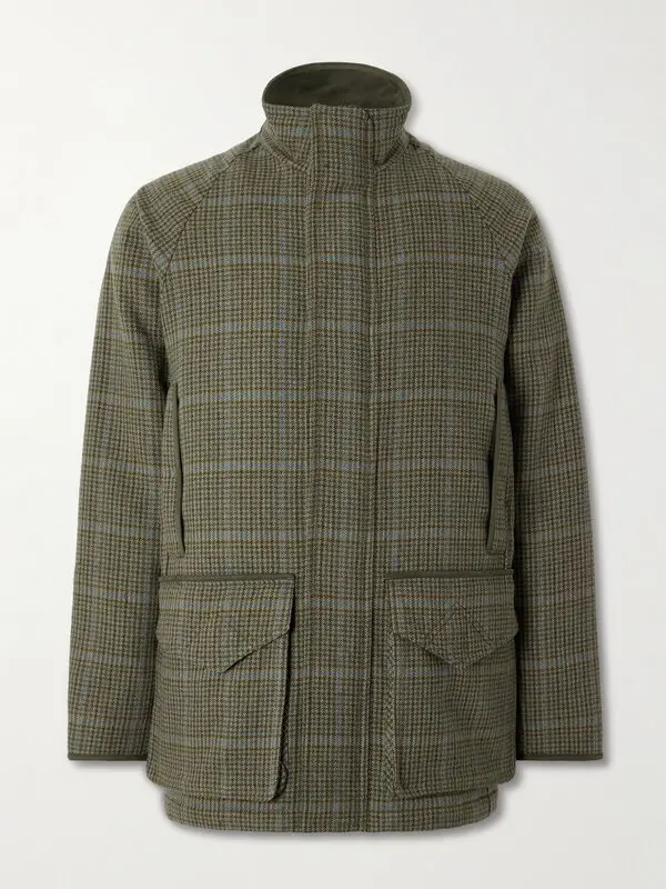 Purdey Checked Wool-tweed Coat