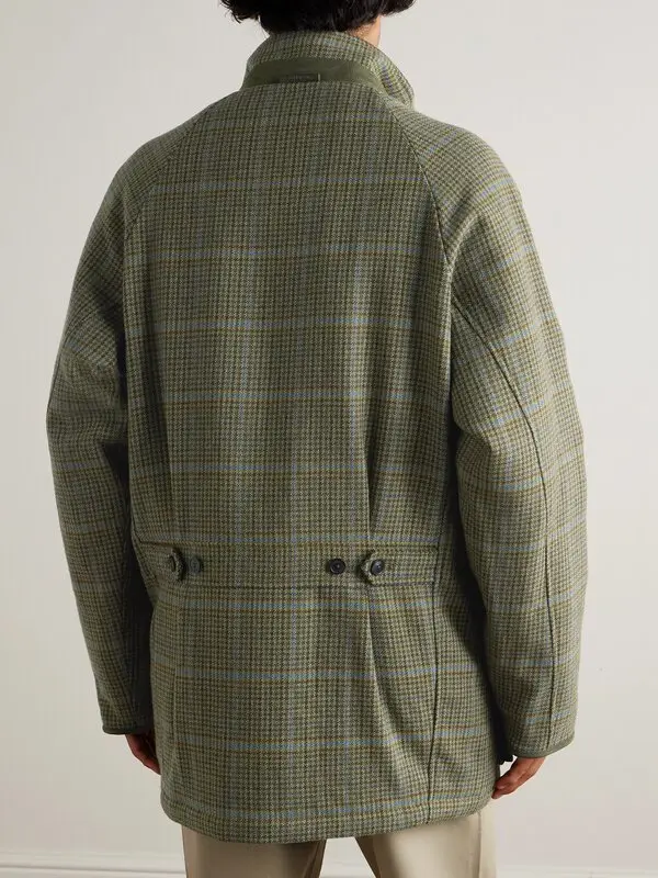 Purdey Checked Wool-tweed Coat
