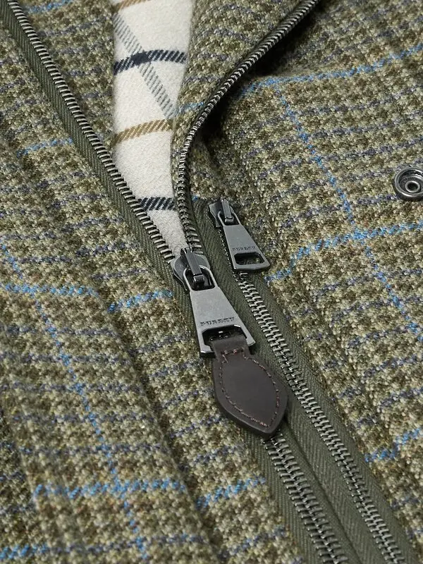 Purdey Checked Wool-tweed Coat
