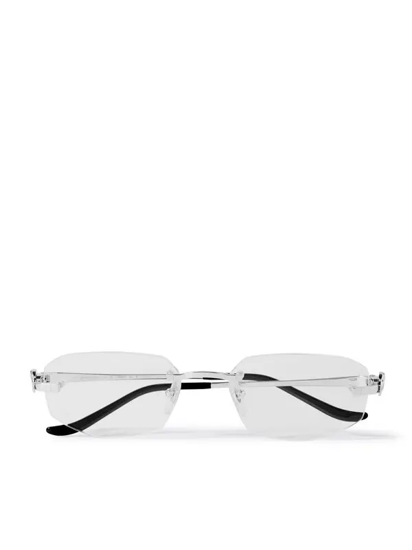 CARTIER Panthère De Rimless Optical Glasses - Silver