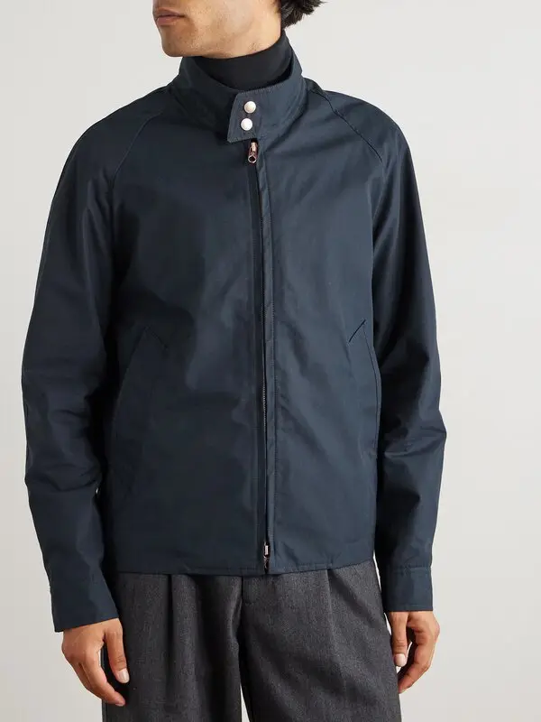 Private White V.c. Cotton-ventile® Harrington Jacket - Blue