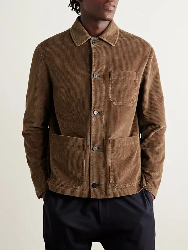 SLOWEAR Incotex Cotton-blend Corduroy Chore Jacket
