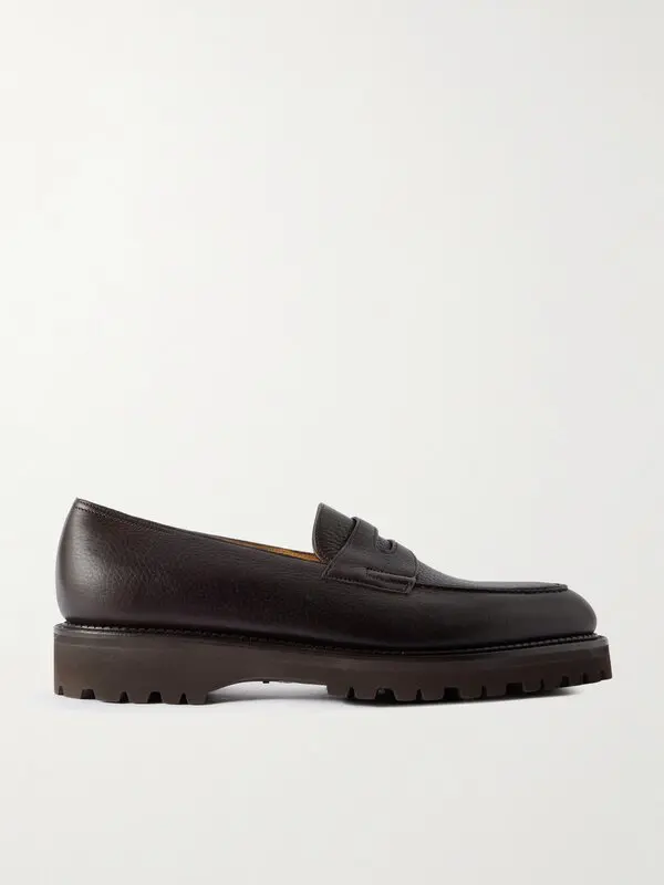 John Lobb Lopez New Standard Full-grain Leather Penny Loafers - Brown