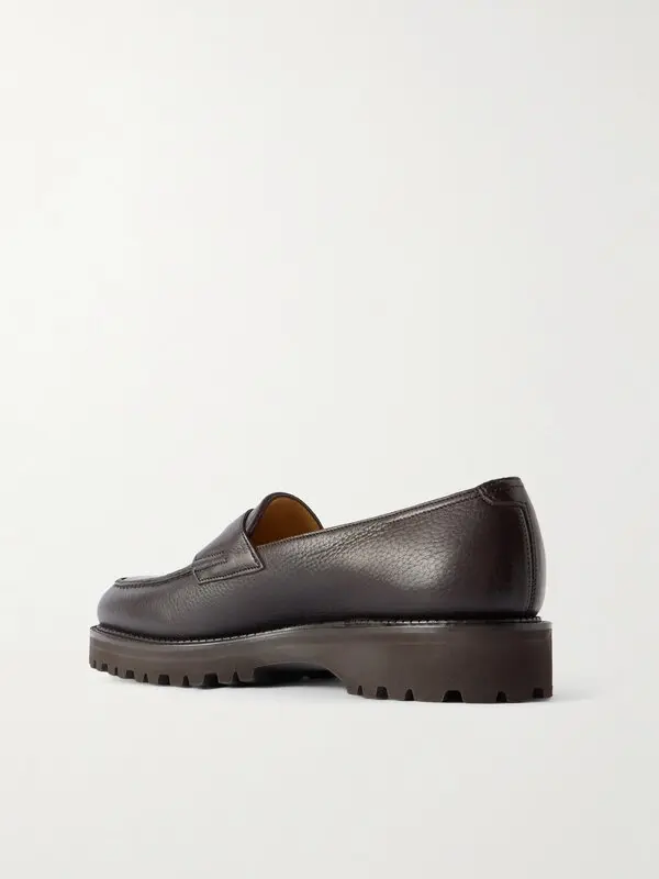 John Lobb Lopez New Standard Full-grain Leather Penny Loafers - Brown