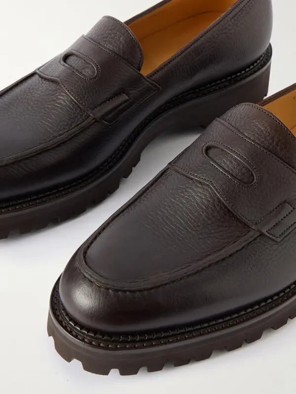 John Lobb Lopez New Standard Full-grain Leather Penny Loafers - Brown