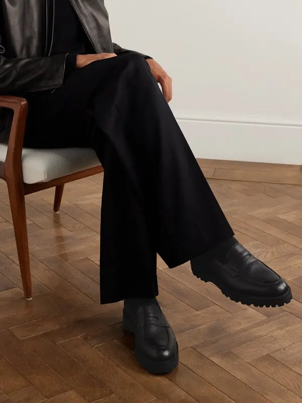 John Lobb Lopez New Standard Leather Penny Loafers - Black