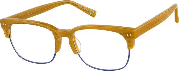 Zenni Vintage Browline Full Rim Eyeglasses - Orange