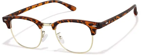 Zenni Vintage Browline Eyeglasses - Tortoiseshell