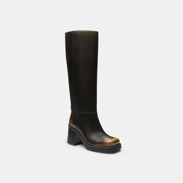 COACH Sculpted C Tall Boot In Loved Leather