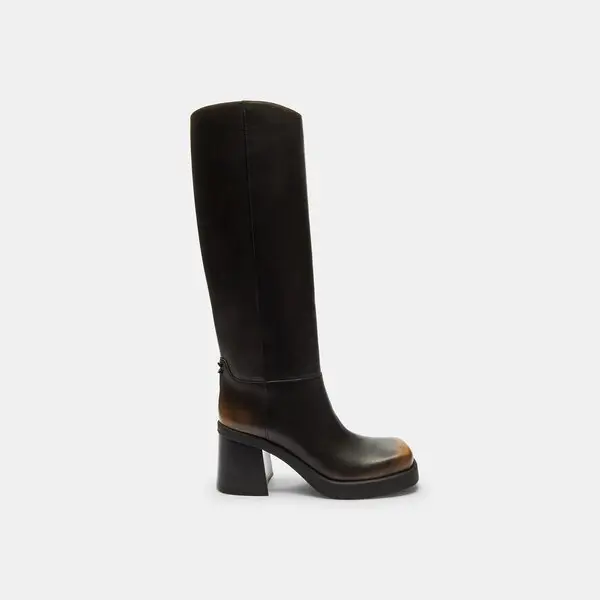 COACH Sculpted C Tall Boot In Loved Leather