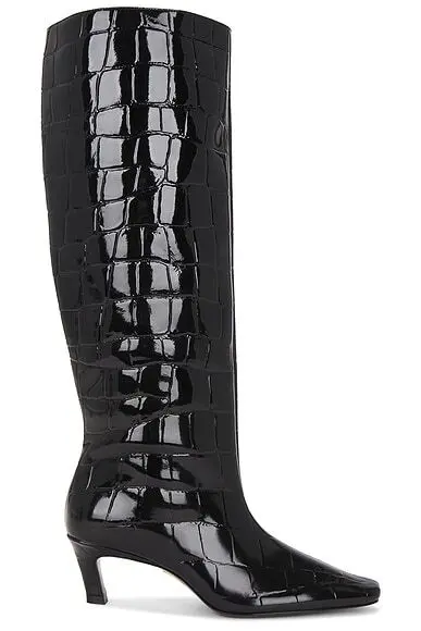 Retrofete Taliyah Embossed Patent Leather Knee-high Boots