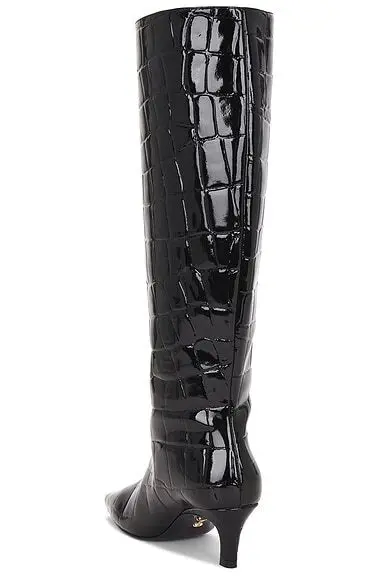 Retrofete Taliyah Embossed Patent Leather Knee-high Boots