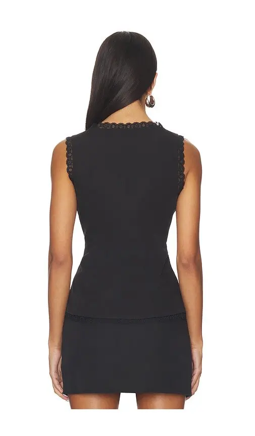 MORE TO COME Monica Lace Trim Top